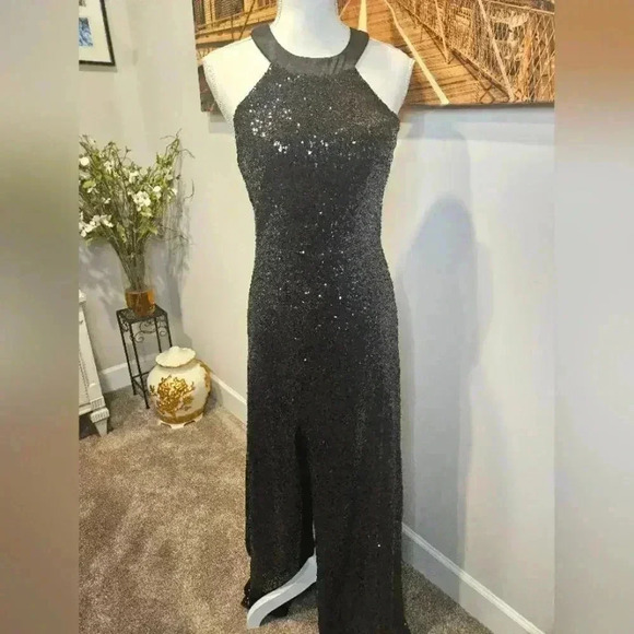 Dresses | Stunning Black Sequin Evening Gown Perfect For Formals | Poshmark